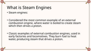 Definition and Types of External-Combustion. | PPT