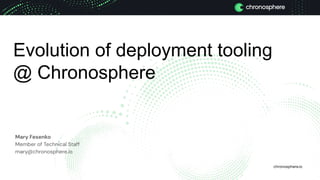 Evolution of deployment tooling @ Chronosphere - CraftConf 2023 | PDF | Cloud Computing | Internet