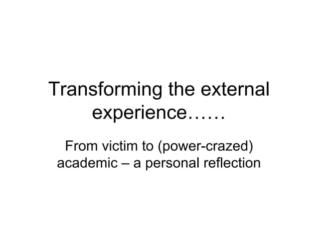 External Examiner Slides, Alison Bone's slides | PPT