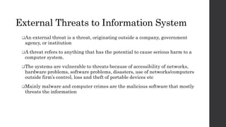 External threats-to-information-system | PPTX