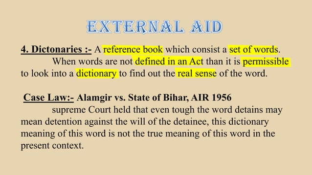 External aid of Interpretation of Statutes-1.pdf | Law