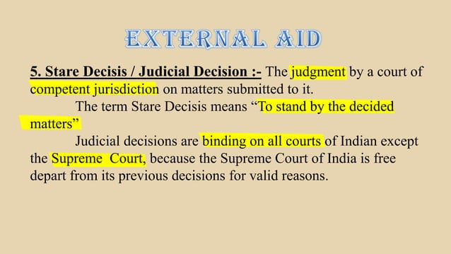 External aid of Interpretation of Statutes-1.pdf | Law