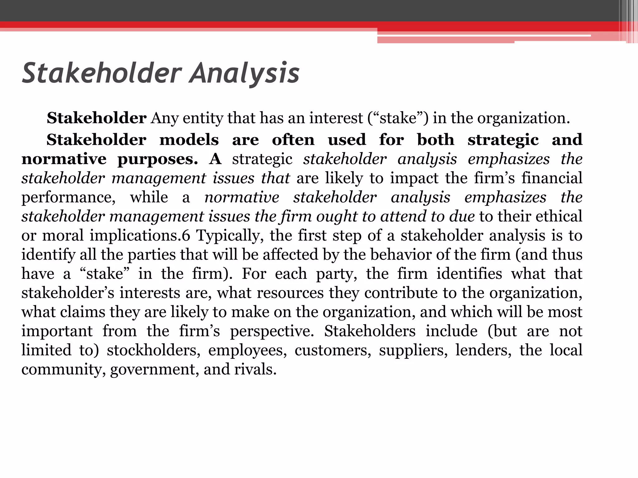 External analysis stakeholder analysis | PPTX
