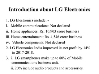 External analysis of LG | PPTX