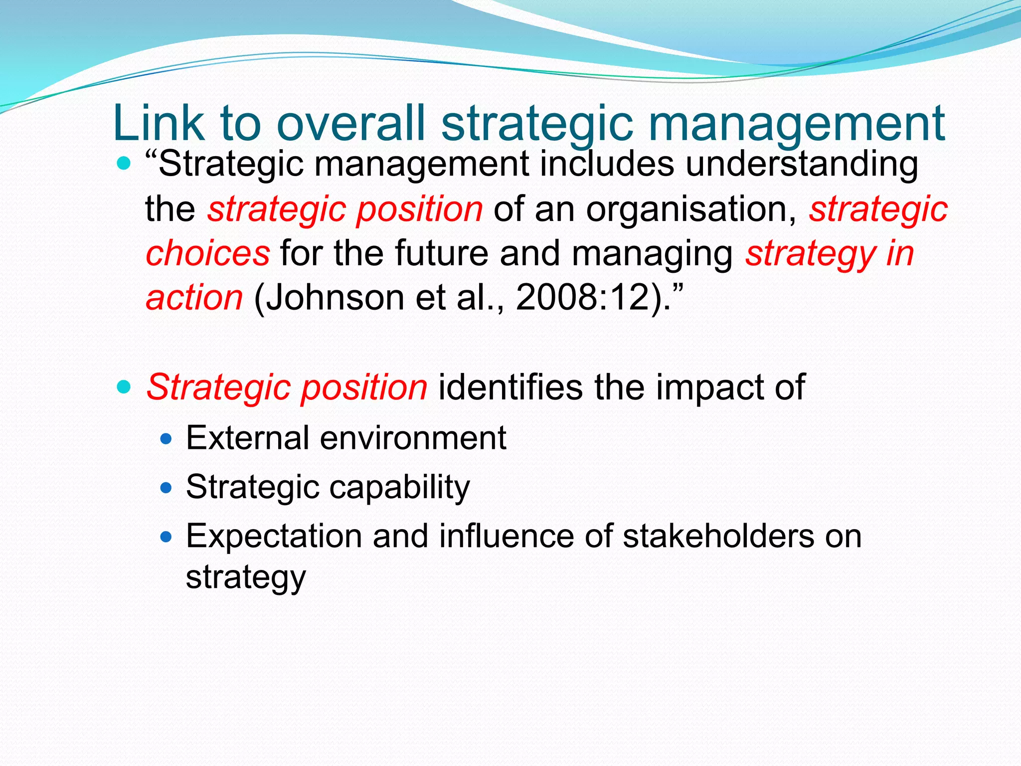External Analysis Strategic Management Ljmu | PPTX