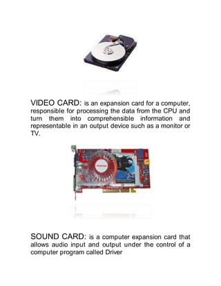 External and internal computer parts | DOCX