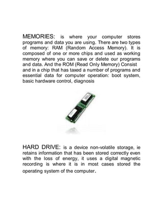 External and internal computer parts | DOCX