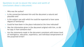 External and internal criticisms | PPTX