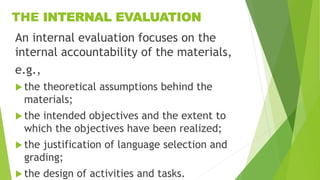External and Internal Evaluation english | PPTX