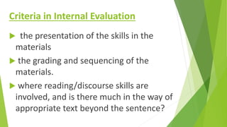 External and Internal Evaluation english | PPTX