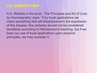 External Application in Homoeopathy- Definition,Scope and Types. | PPTX