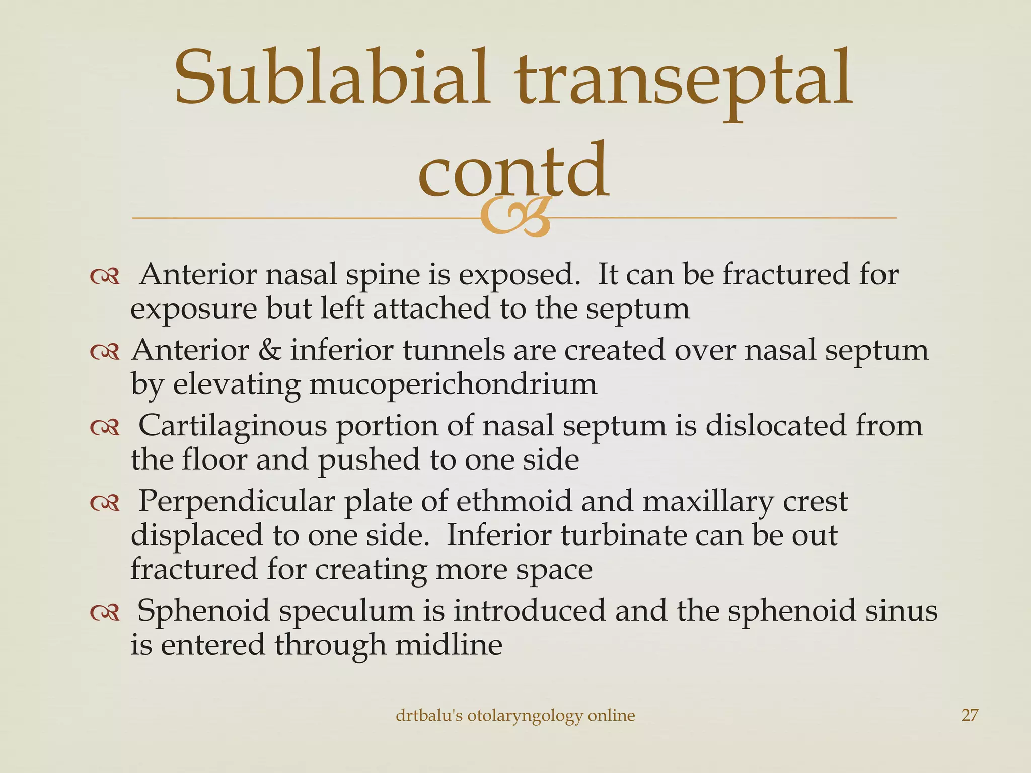External approaches to sinus surgery | PDF