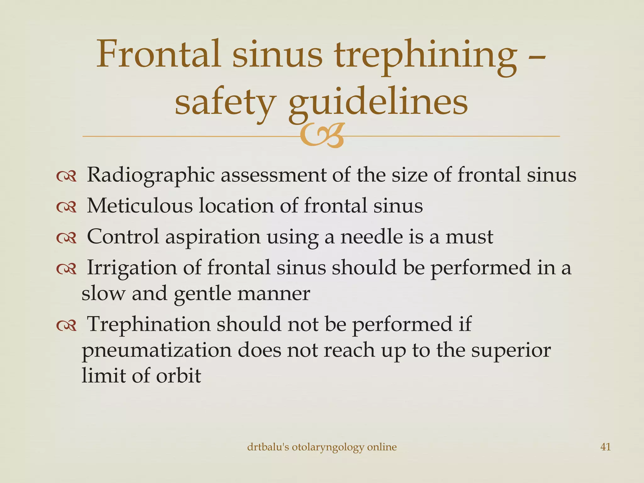 External approaches to sinus surgery | PDF