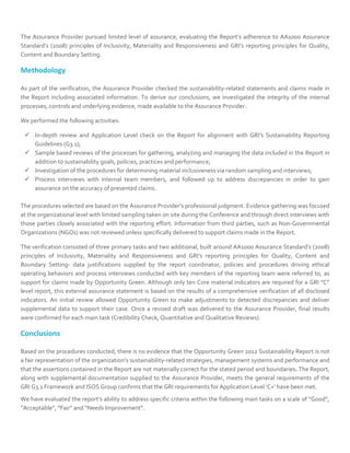 External Assurance Statement, og2012 sr | PDF