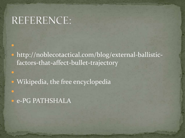 External ballistics | PPTX