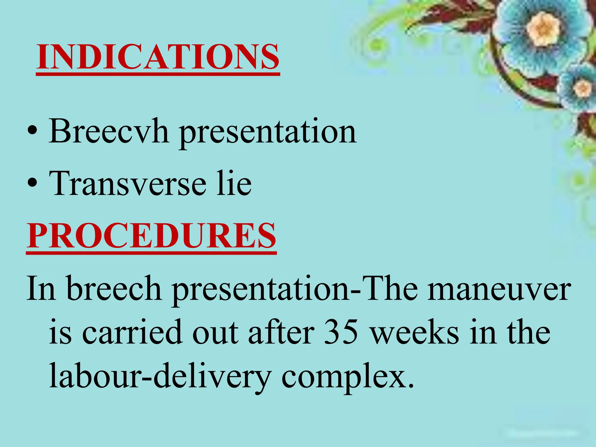 EXTERNAL CEPHALIC VERSION OBG NOTES .pptx