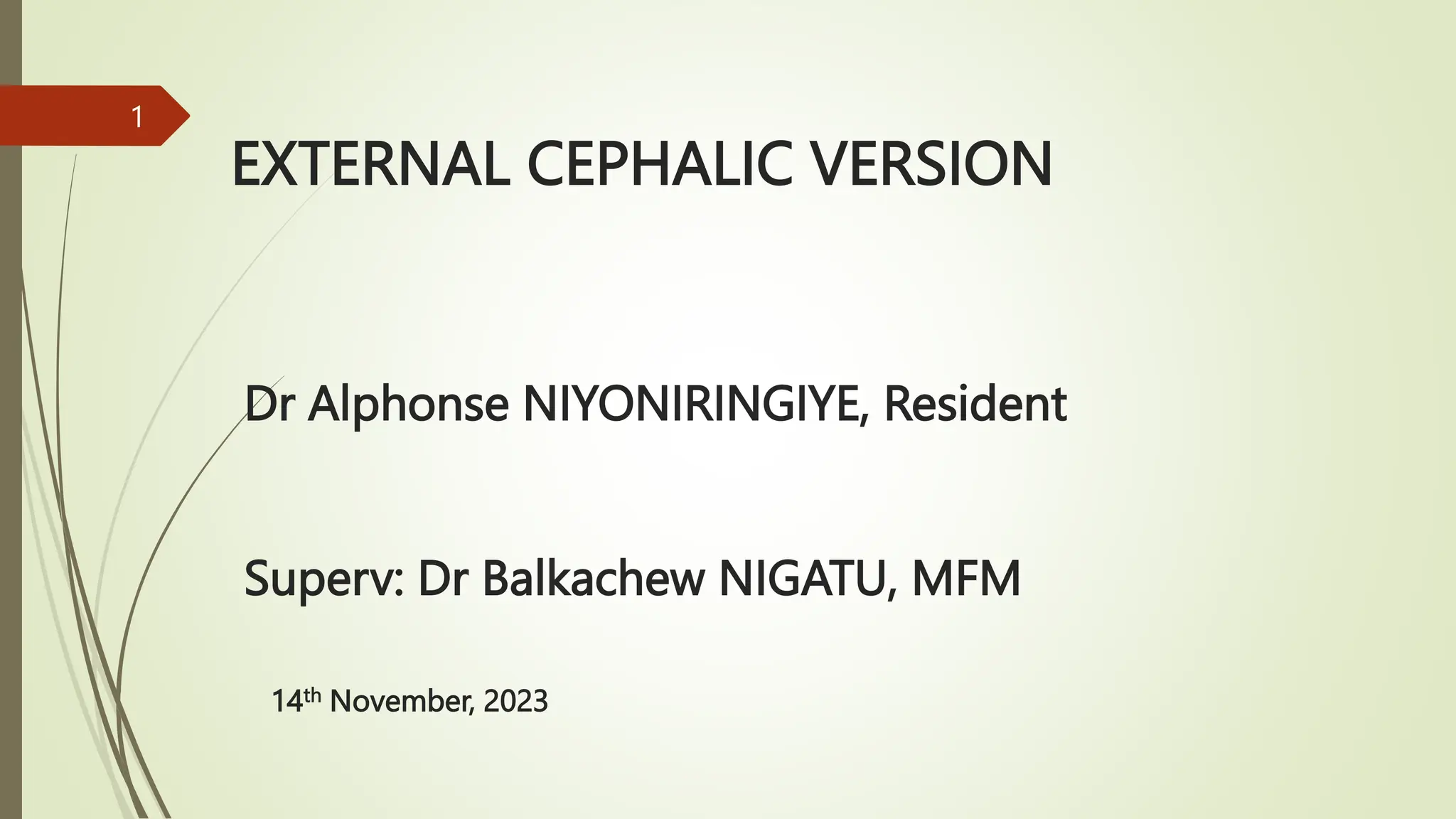 EXTERNAL CEPHALIC VERSION BY DR Alphonse.pptx