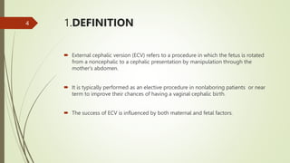 EXTERNAL CEPHALIC VERSION BY DR Alphonse.pptx