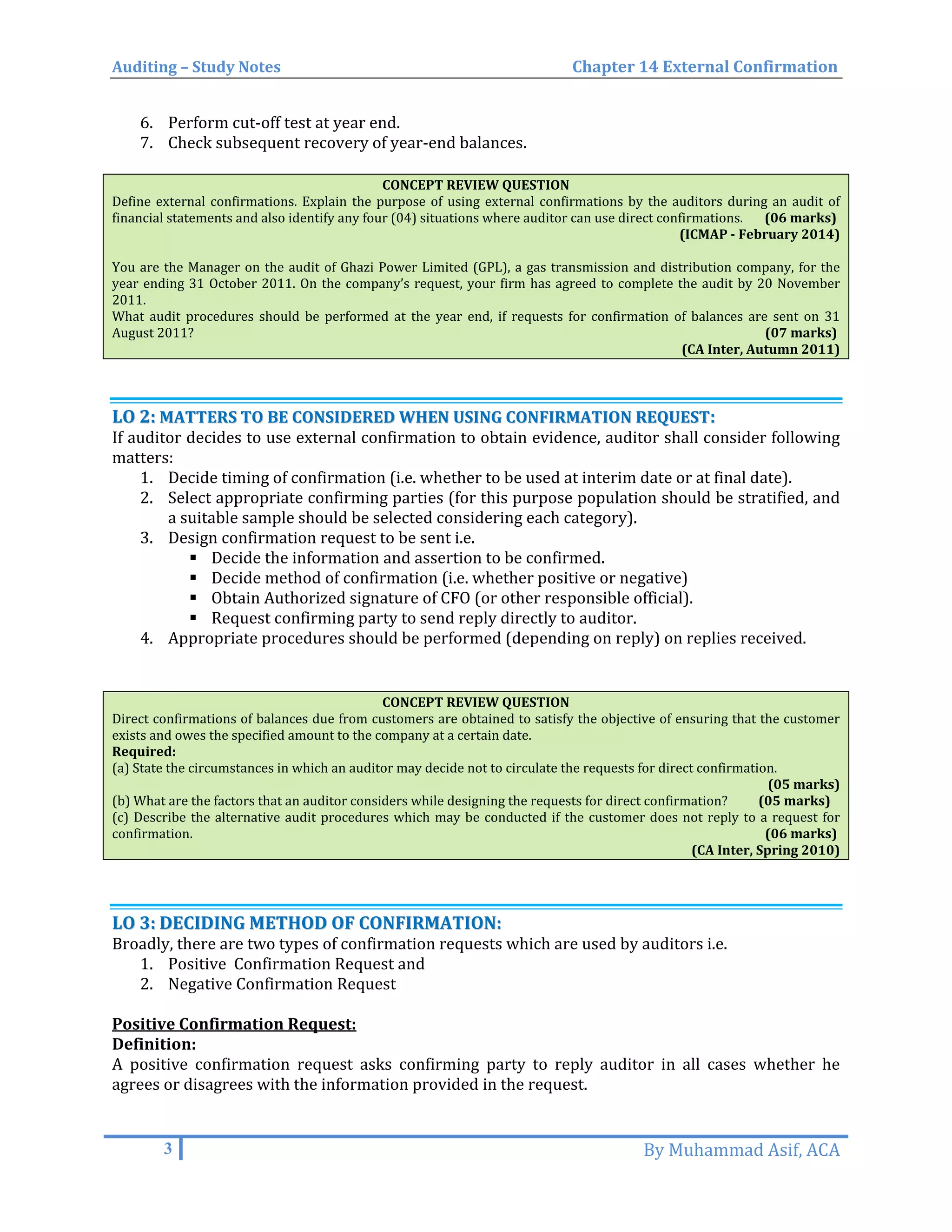 External Confirmation ( Including Case Studies ) | PDF