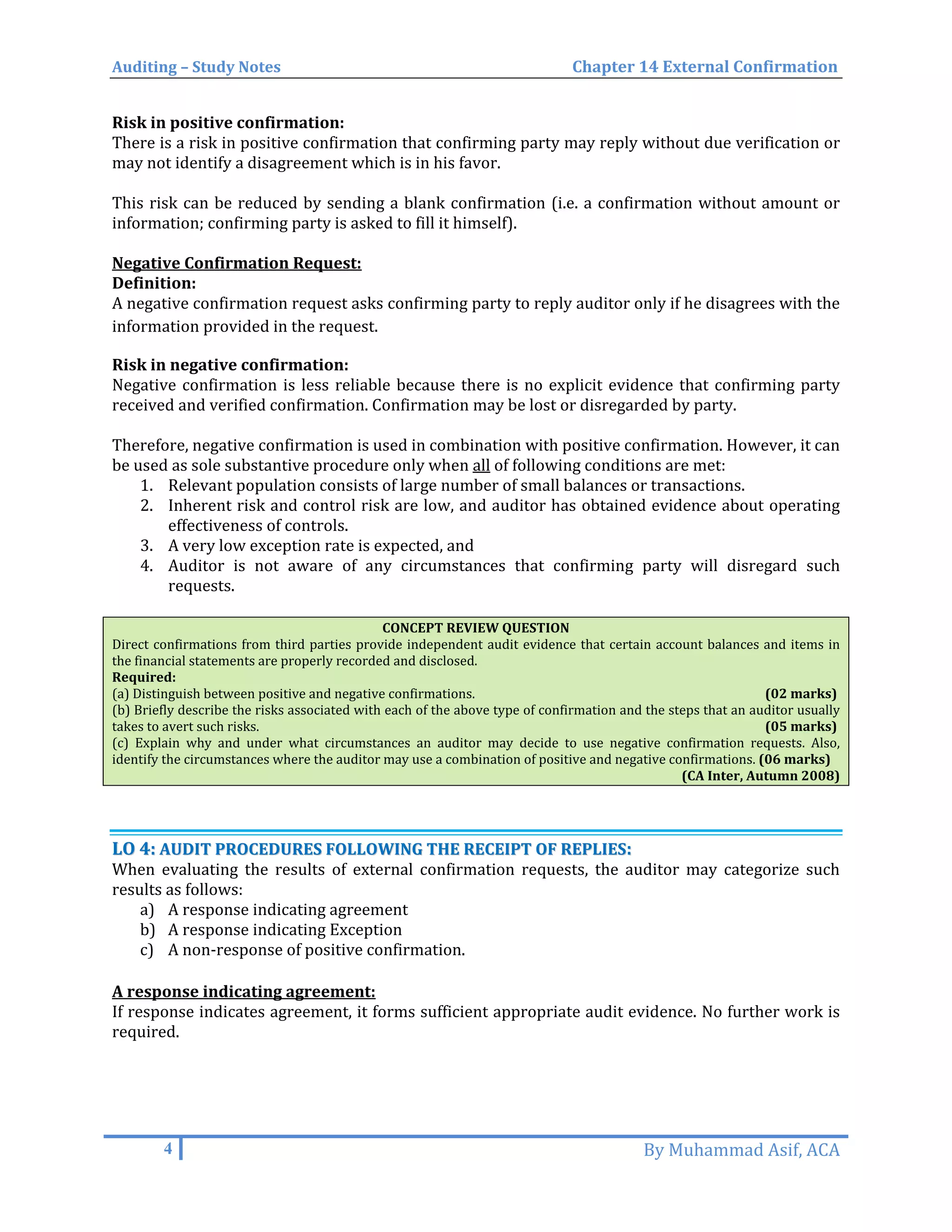 External Confirmation ( Including Case Studies ) | PDF