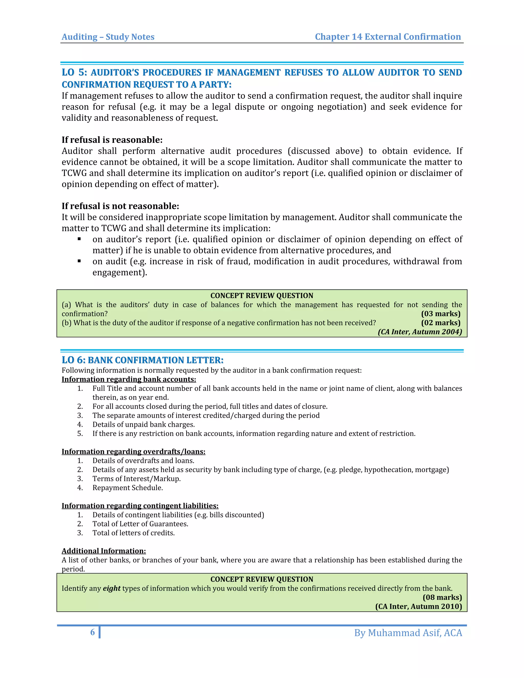 External Confirmation ( Including Case Studies ) | PDF