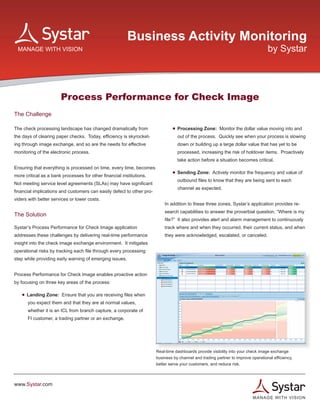 Systar - Check Image Exchange Monitoring Brochure | PDF | Business ...