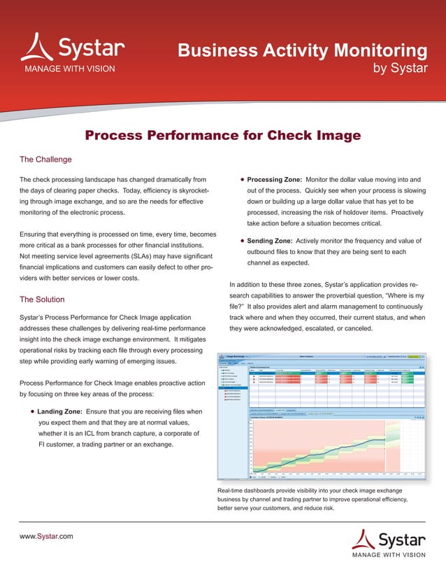 Systar - Check Image Exchange Monitoring Brochure | PDF | Business ...