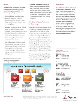 Systar - Check Image Exchange Monitoring Brochure | PDF | Business ...