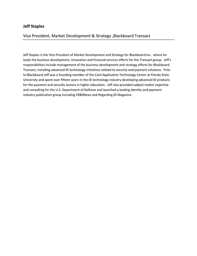 Jeff Staples - Biography | PDF