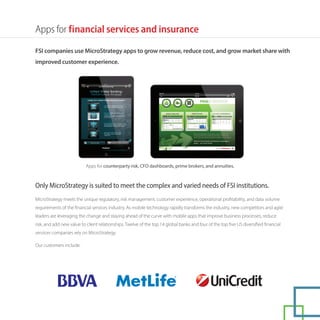 MicroStrategy App for the Financial Services Industry | PDF | Computer ...