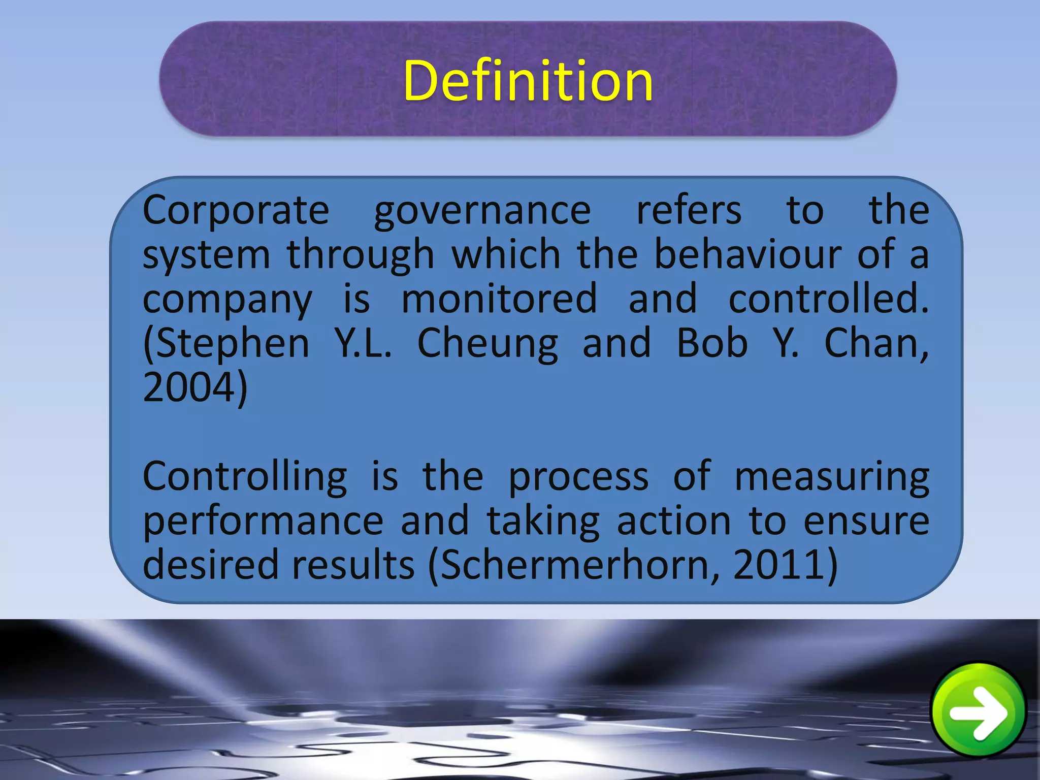 External control in organization (corporate governance) | PDF