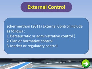 External control in organization (corporate governance) | PDF