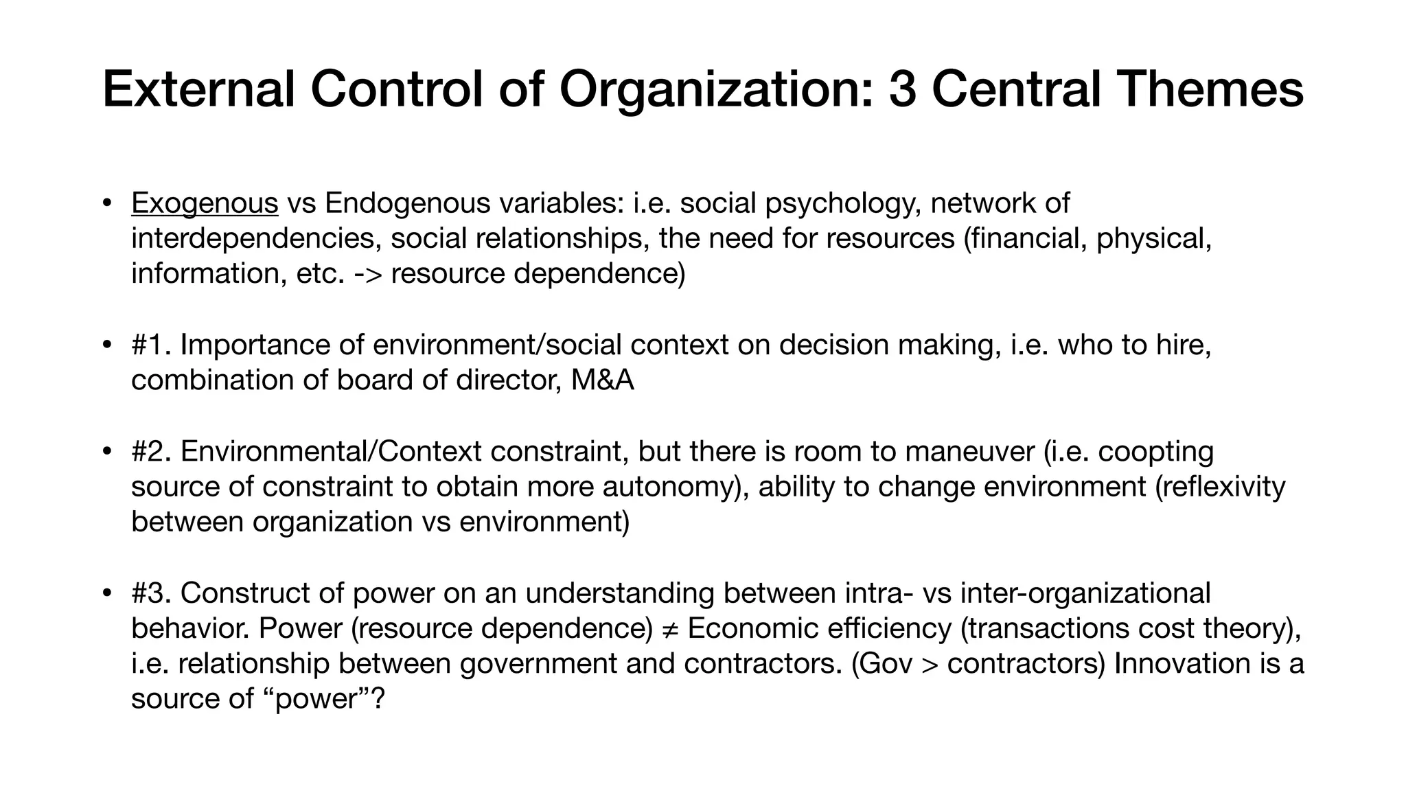 The External Control of Organization: A Resource Dependence Perspective ...
