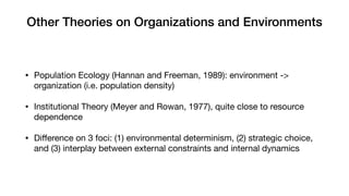 The External Control of Organization: A Resource Dependence Perspective ...