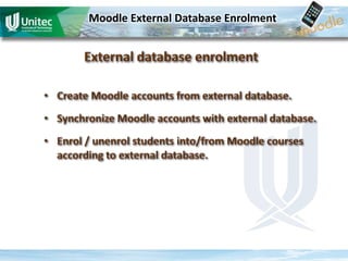 Moodle external database enrolment | PPT