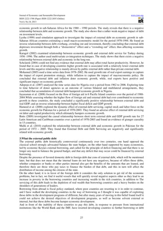 External debt and economic growth case of jordan (1990 2011) | PDF