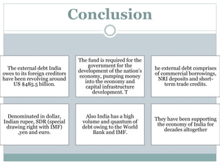 External debt of india | PPTX