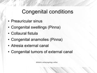 Diseases of external ear | ODP