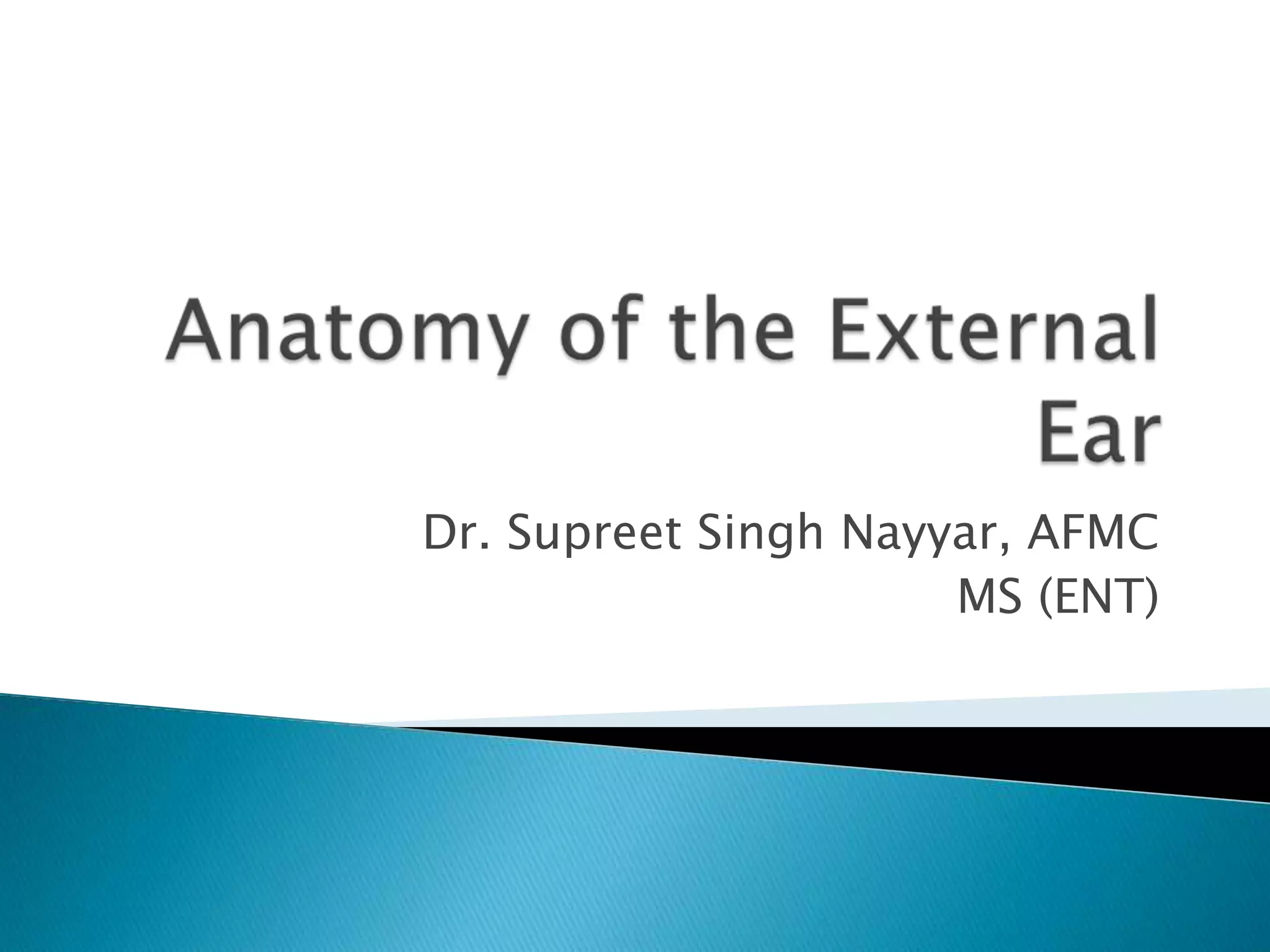 External ear anatomy | PPTX