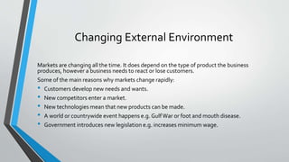 External environment | PPTX | Business | Business and Finance