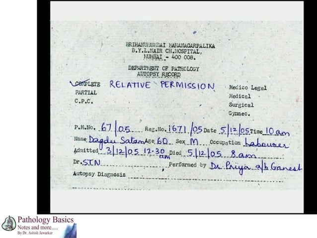 External examination at autopsy | PPT | Diseases and Conditions ...