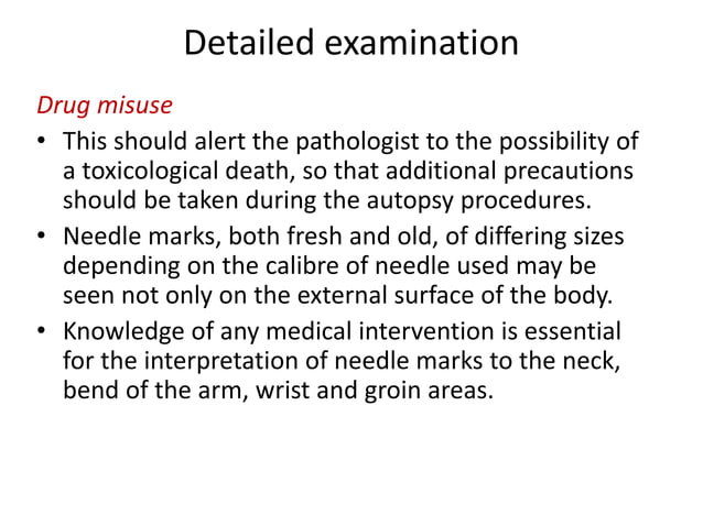 External examination in autopsies with pro forma | PPT