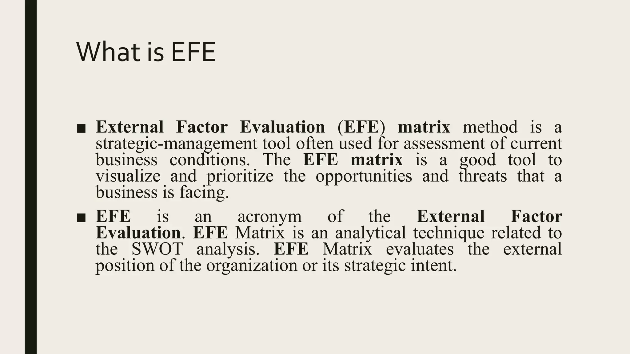 External factor evaluation | PPTX