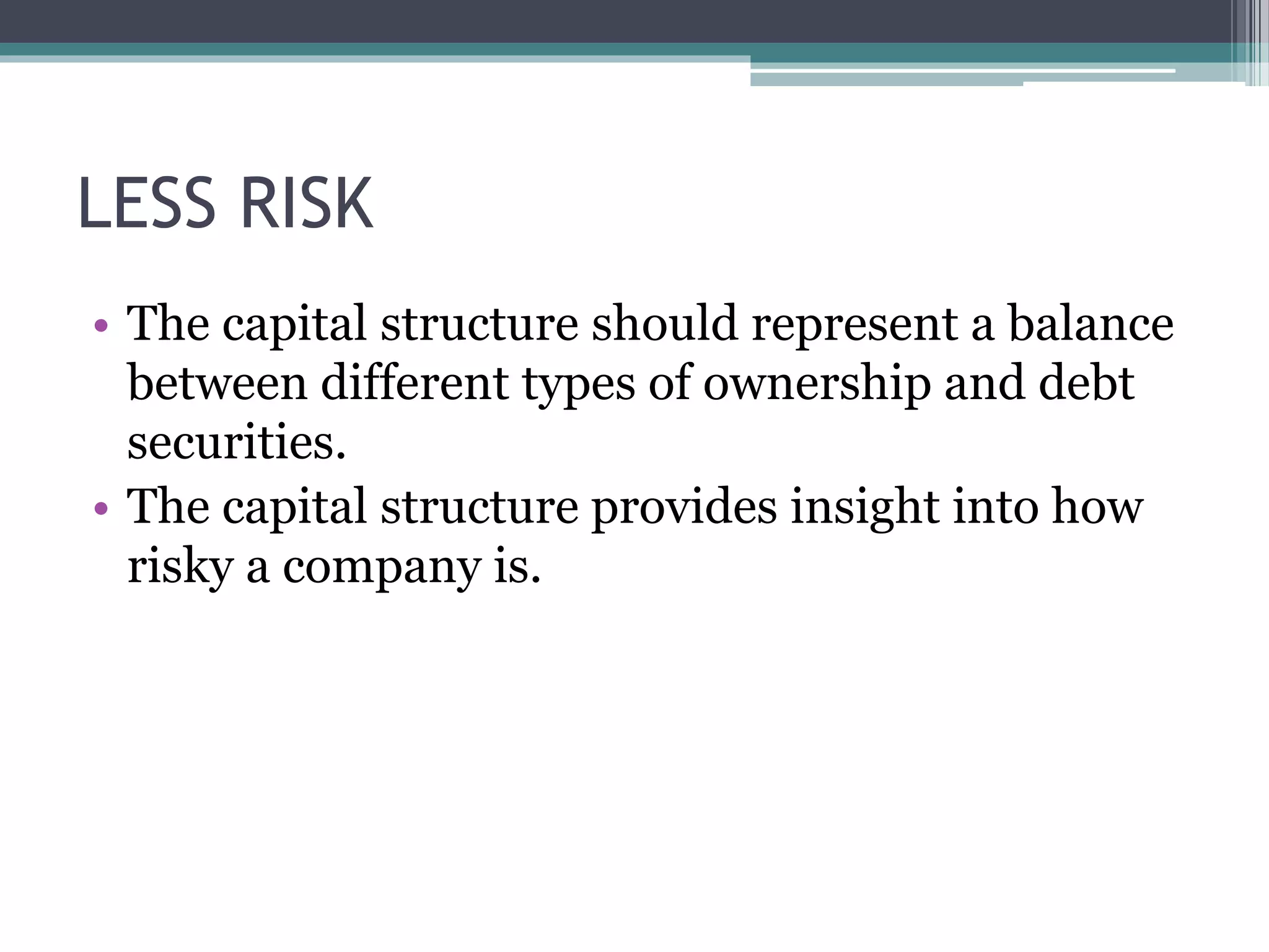 Qualities of a good capital structure | PPTX