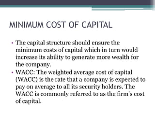 Qualities of a good capital structure | PPTX