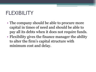 Qualities of a good capital structure | PPTX