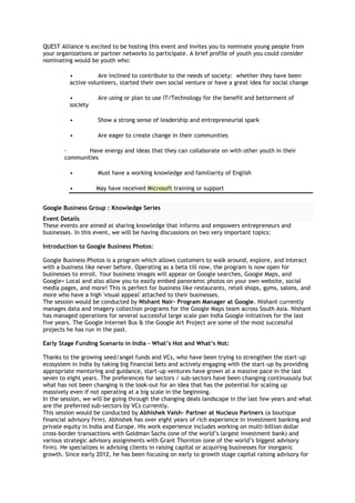External Forums Attended by AIESEC in Delhi IIT | DOCX