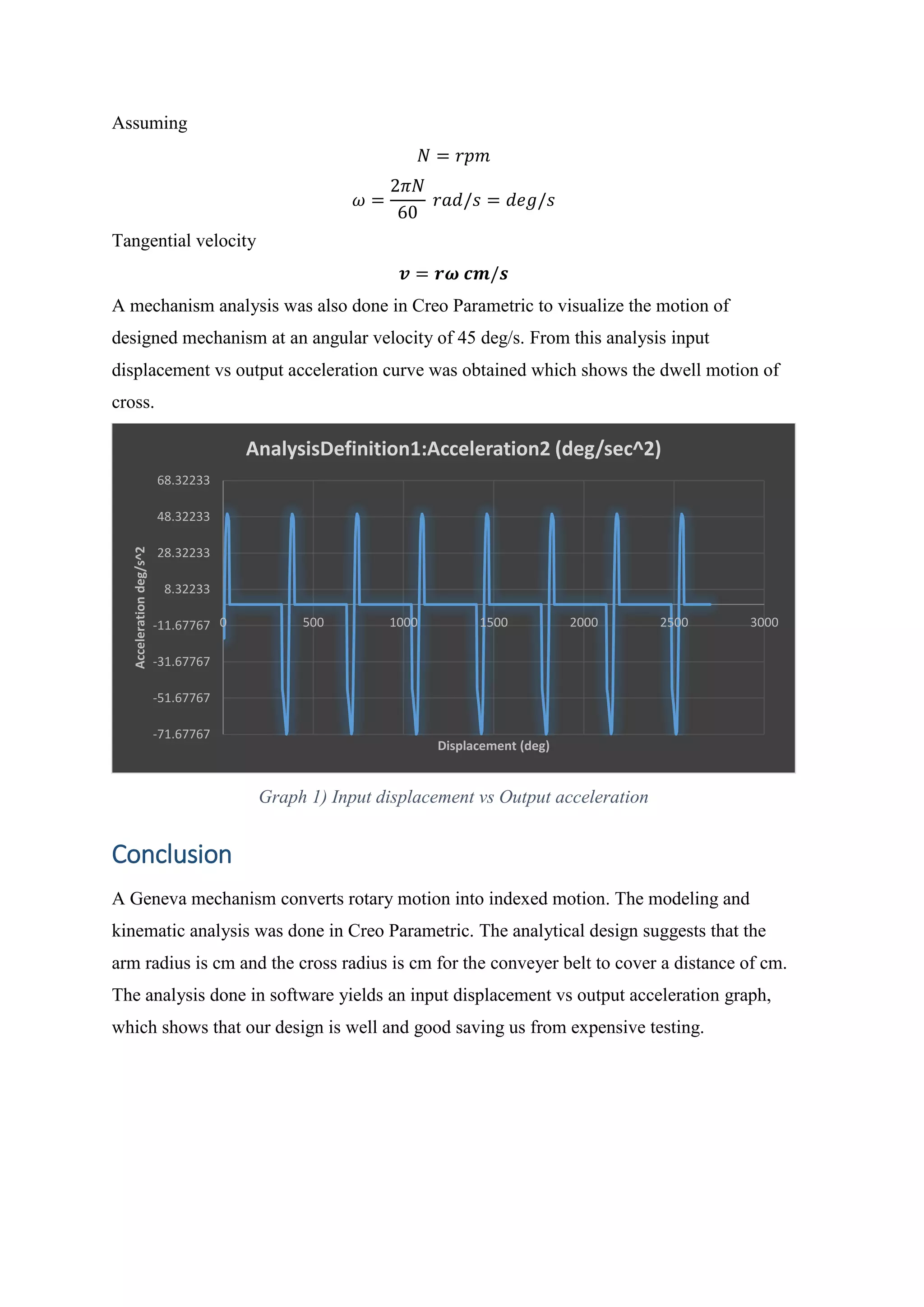 External geneva mechanism mini project report | PDF