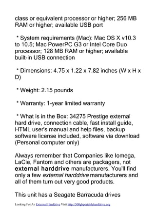 External Harddrive | ODT