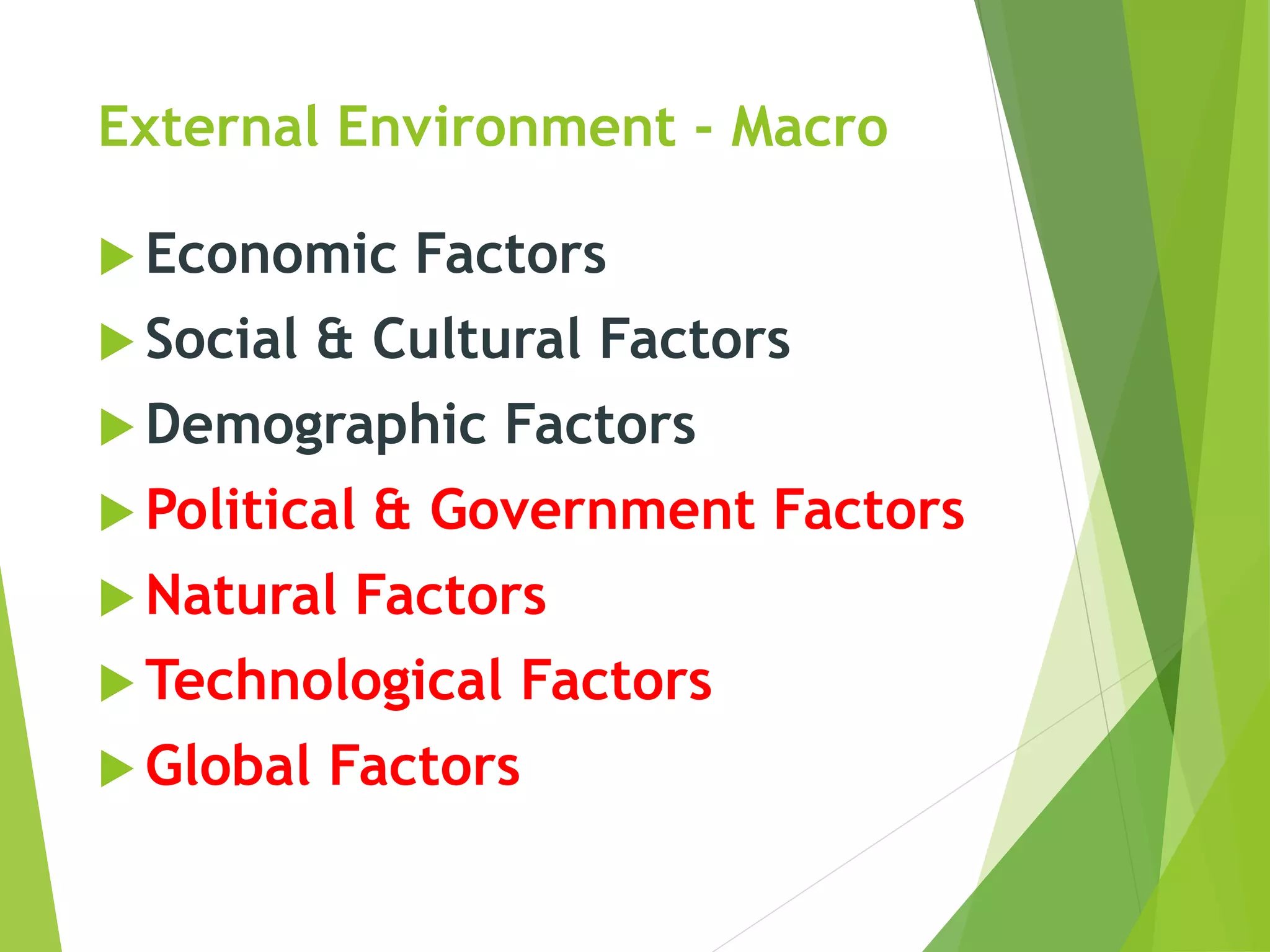 External & Internal Business Environment | PPSX | Green Solutions ...
